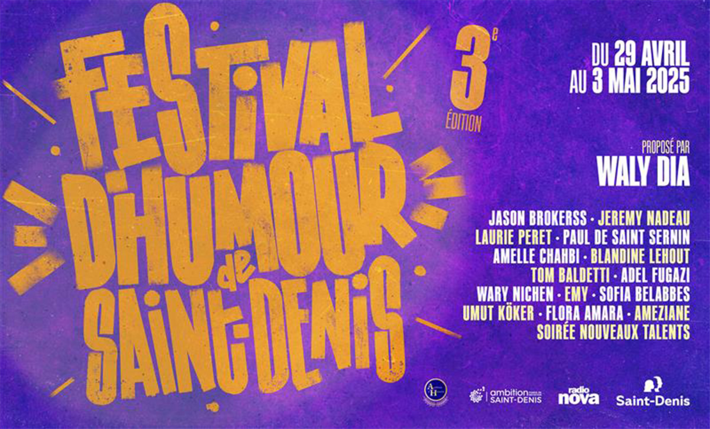 Le Festival d'humour de Saint-Denis, lancé par Waly Dia, lance sa ...