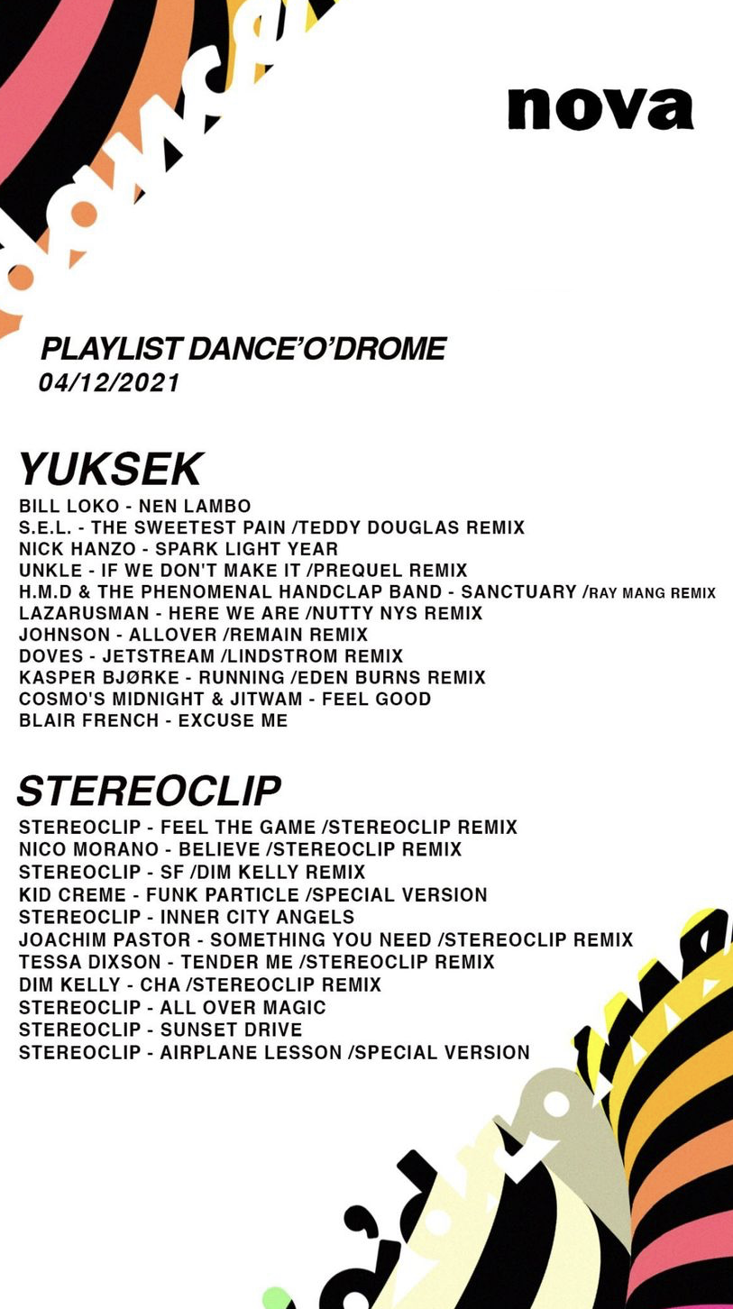 « Dance’o’drome » #59 : le mix de Yuksek, avec Stereoclip - Radio Nova